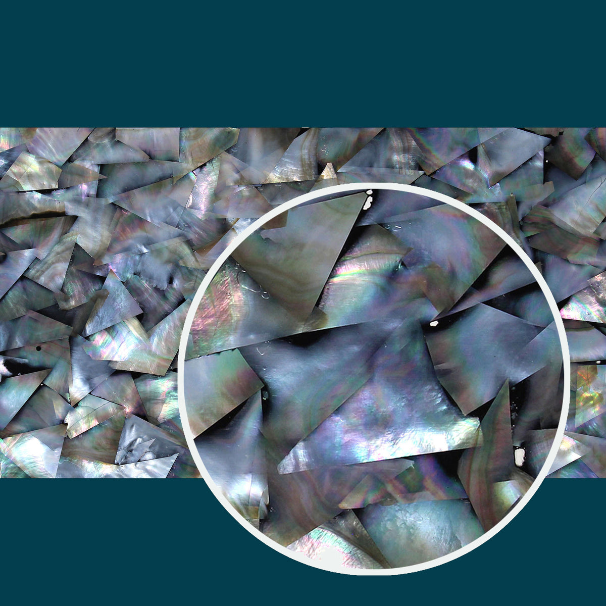 Natural Mosaic Black Mother of Pearl Shell Veneer